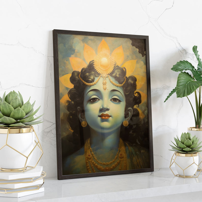 Krishna Portrait Wall Frame – DECO THE HOME